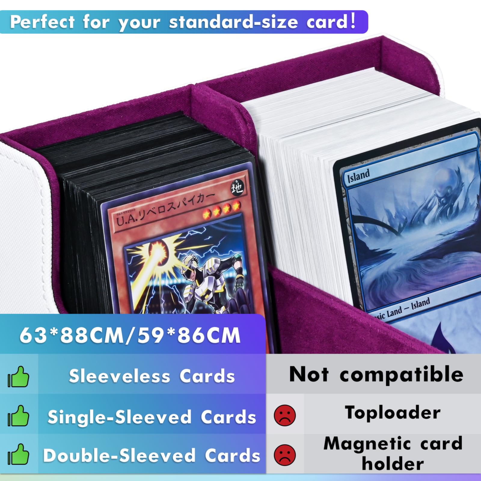Snapklik.com : UAONO Card Storage Box, Premium Commander Deck Box Holds ...