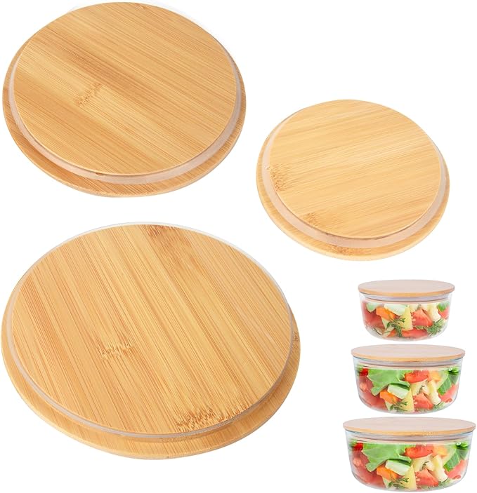 Amazon.com: Wooden Replacement Lid Compatible with Pyrex Glass Bowls ...