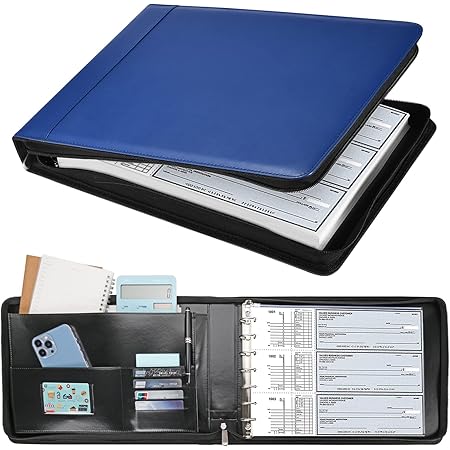 Amazon.com : Business Check 7 Ring Checkbook Binder, PU Leather ...