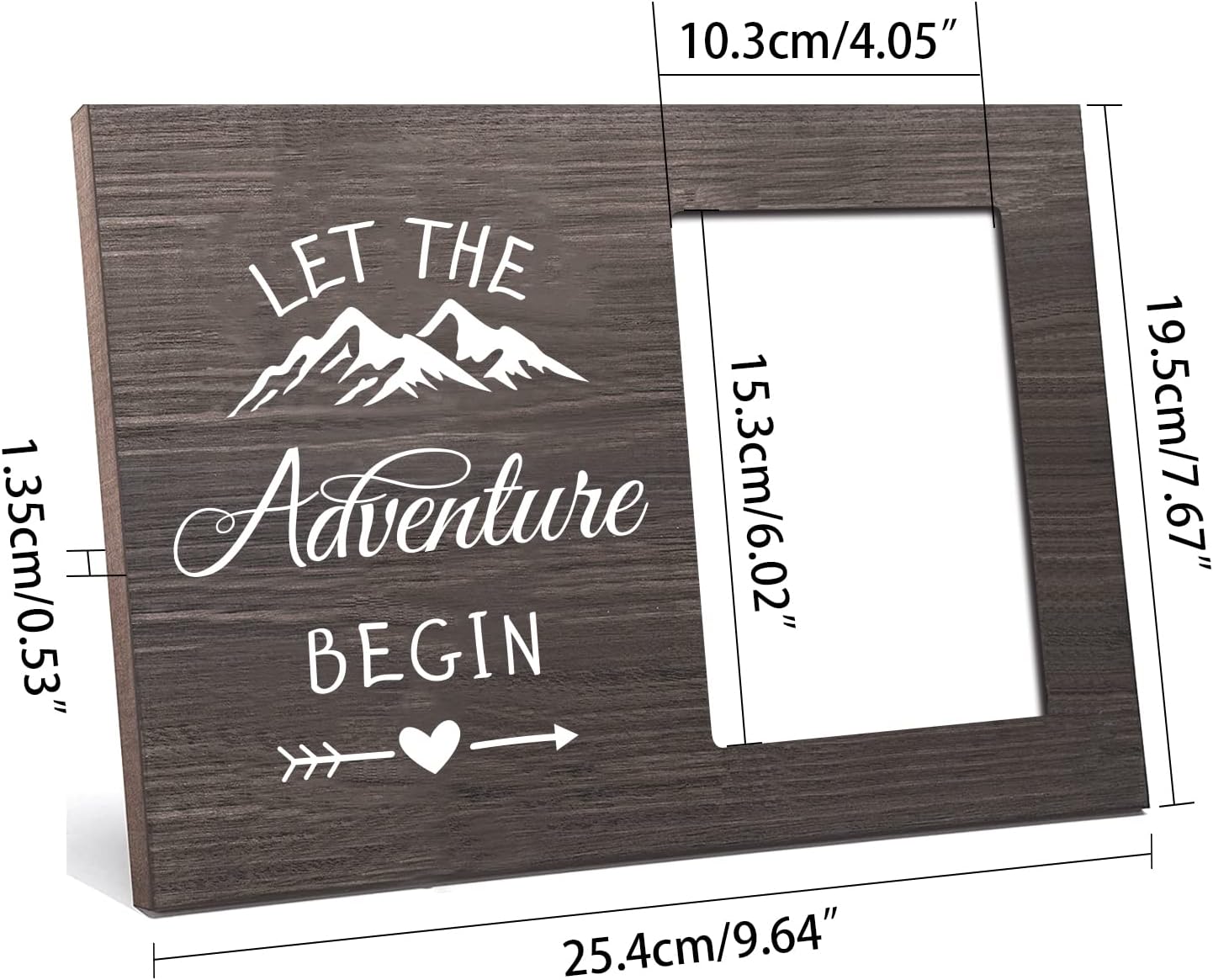 FINGERINSPIRE 15X10cm Picture Frame Travel Picture Frame with Snow ...