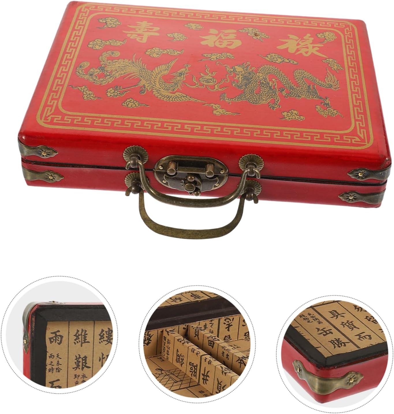 ibasenice Box Mahjong Storage Box Automatic Domino Train Exquisite ...