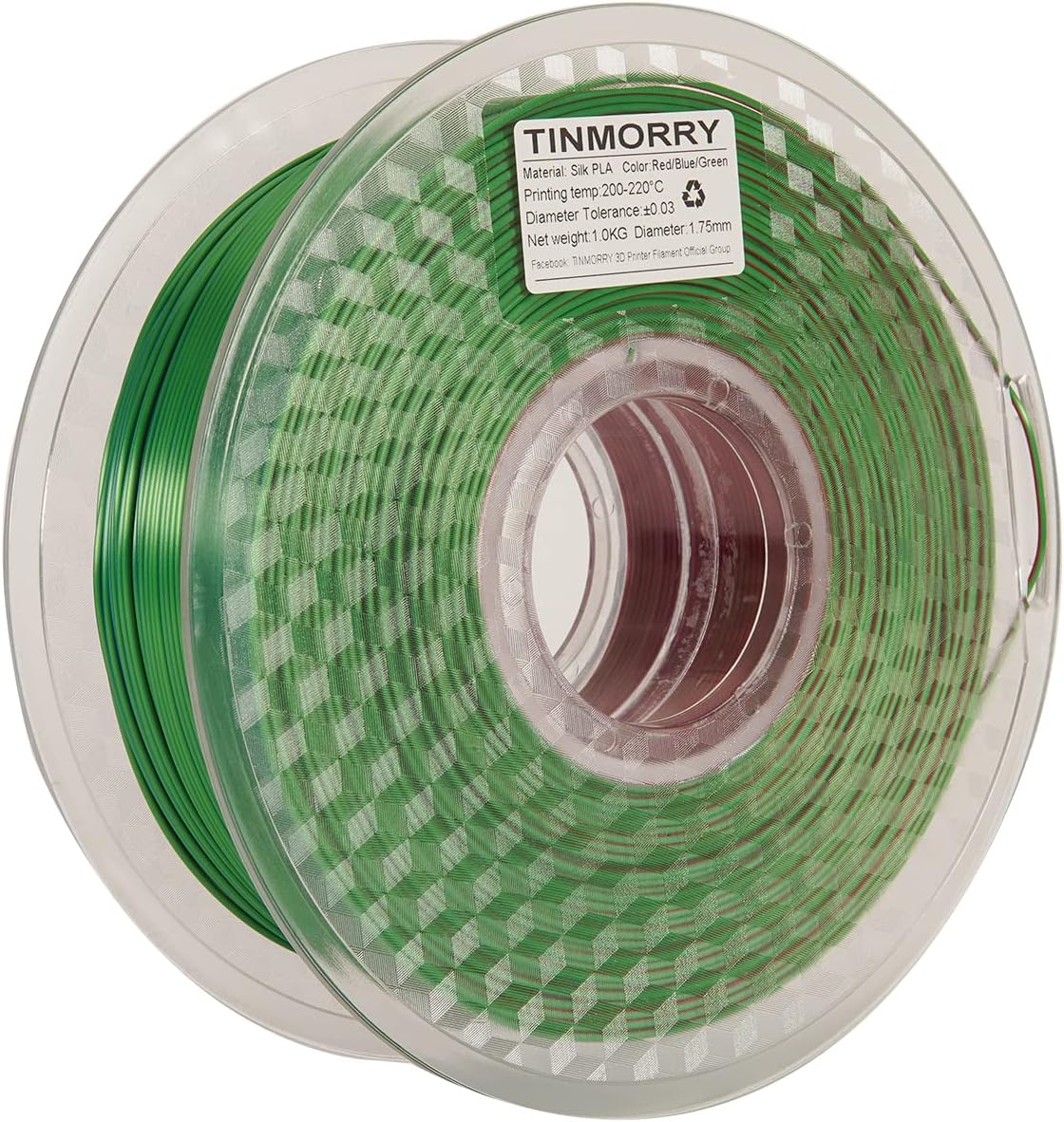 Amazon.com: Silk Tri-Color PLA Filament 1.75mm, TINMORRY PLA 3D Printer ...