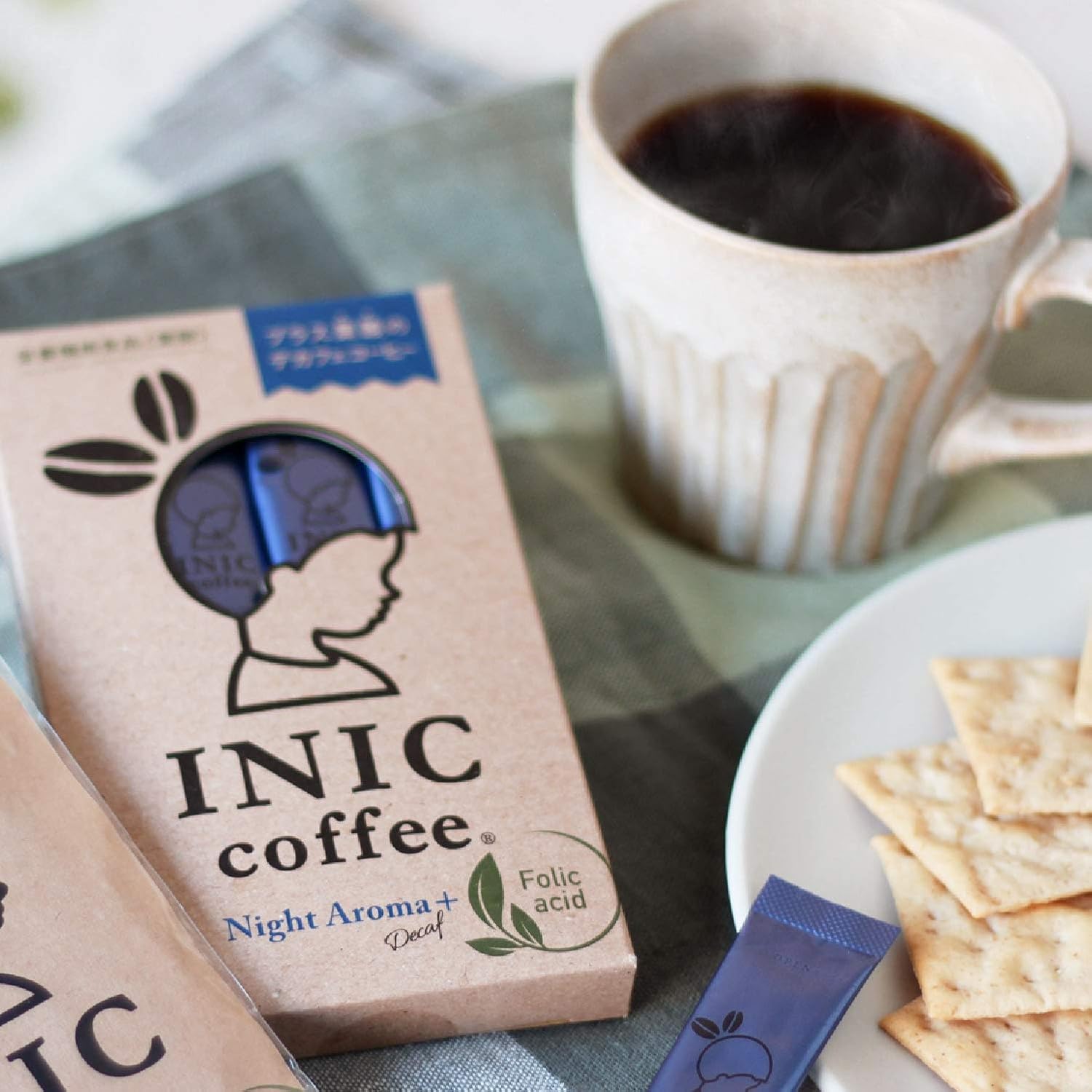 イニックコーヒー INIC COFFEE ナイトアロマ 葉酸 4g×12本 スティック メール便で送料無料 国内送料無料