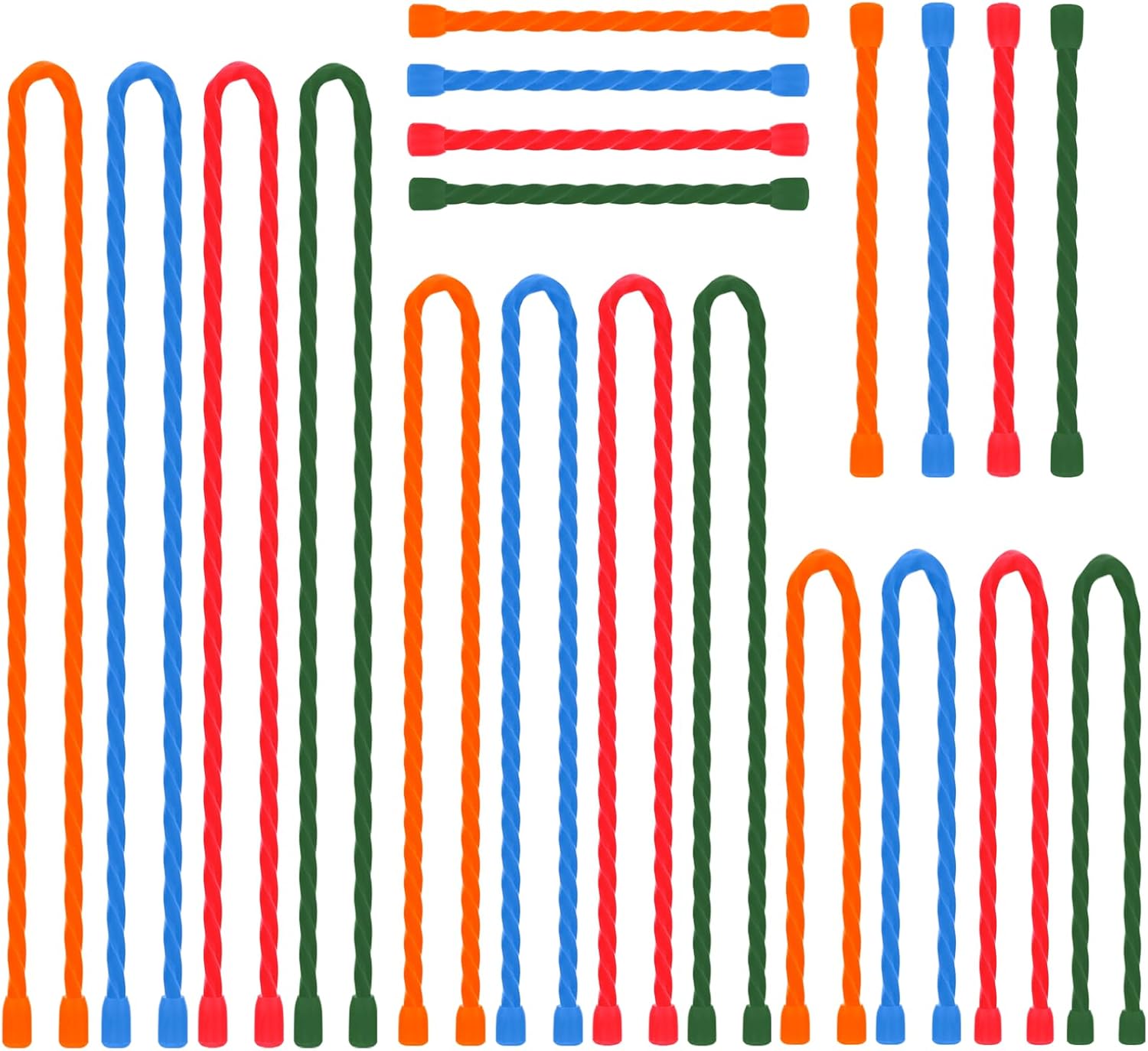 Amazon.com: 20 PCS Silicone Cable Ties Reusable Twist Ties Steel-Core ...