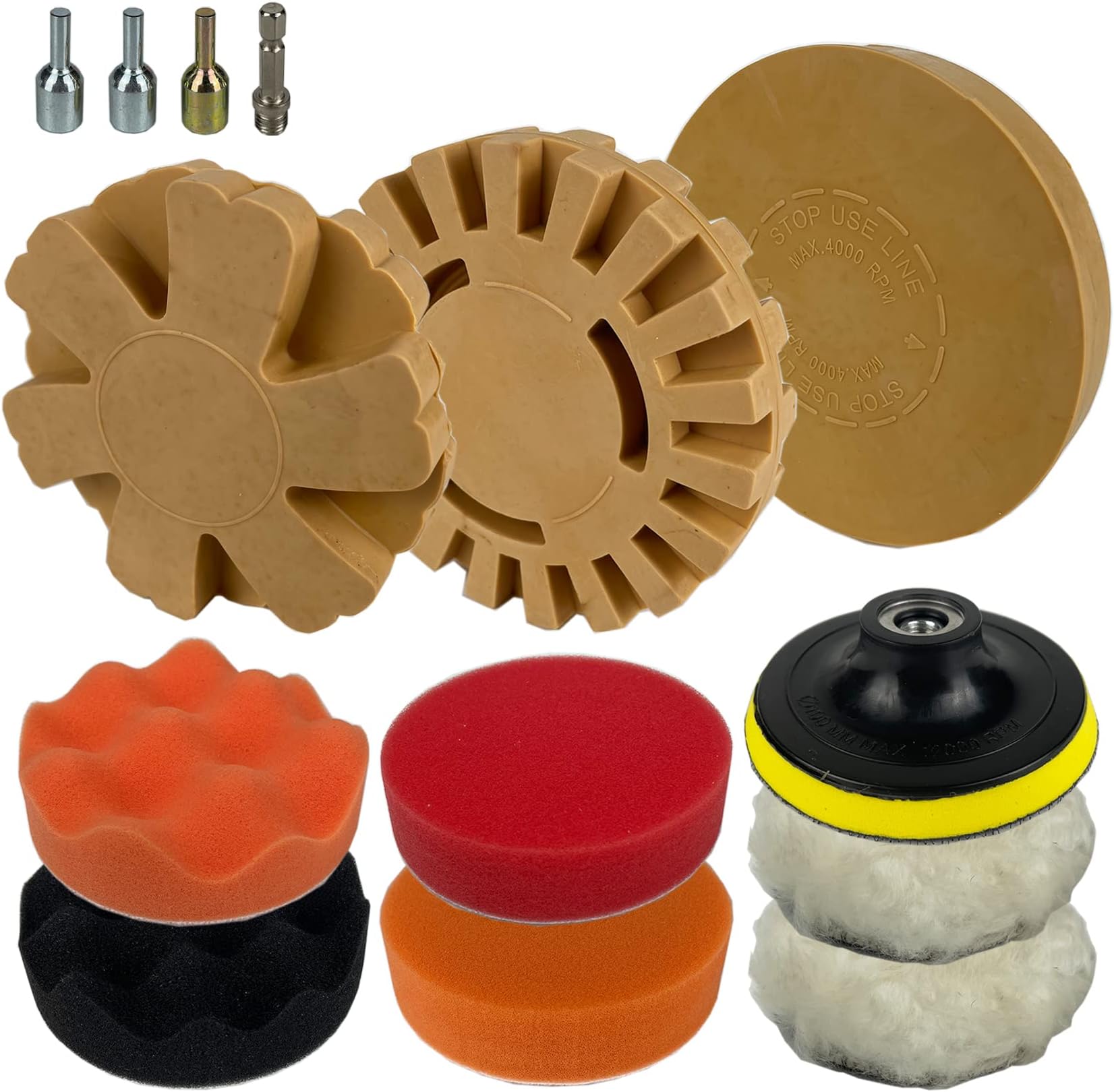 TR TOOLROCK Eraser Wheel, Decal Remover Eraser Wheel, 14PCS 4 Inch ...