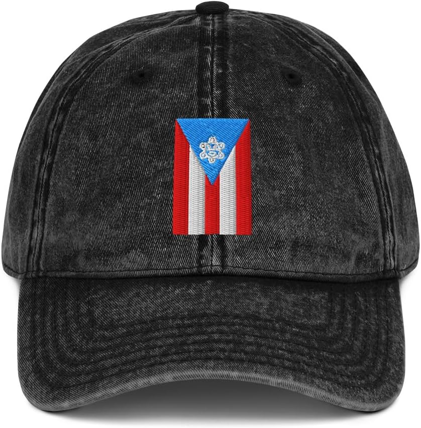 Puerto Rico Taino Hat (Embroidered Dad Cap) Black at Amazon Men’s ...