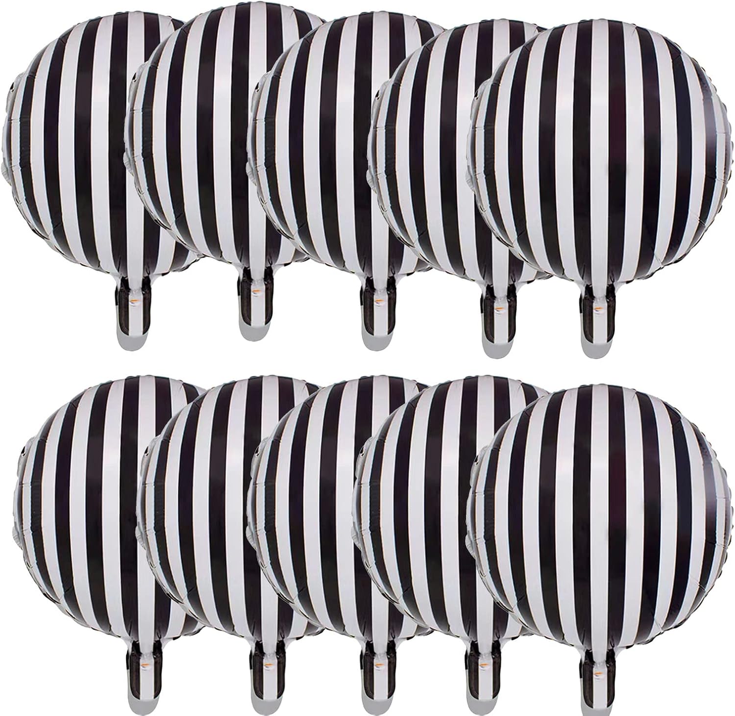 Amazon.com: 10 Pcs Black and White Striped Aluminum Balloons Decoration ...