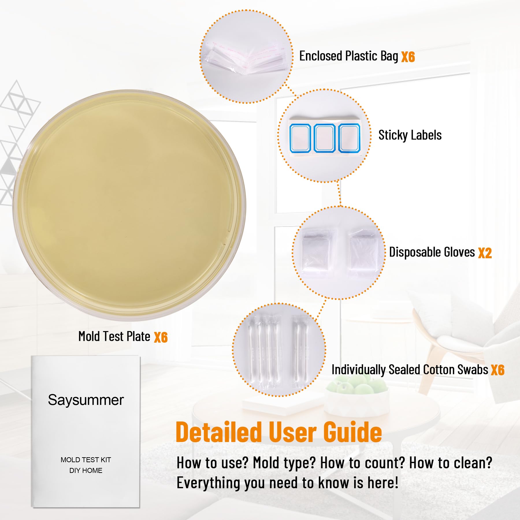 Snapklik.com : Mold Test Kit For Home Testing: 6 Counts DIY At Home ...