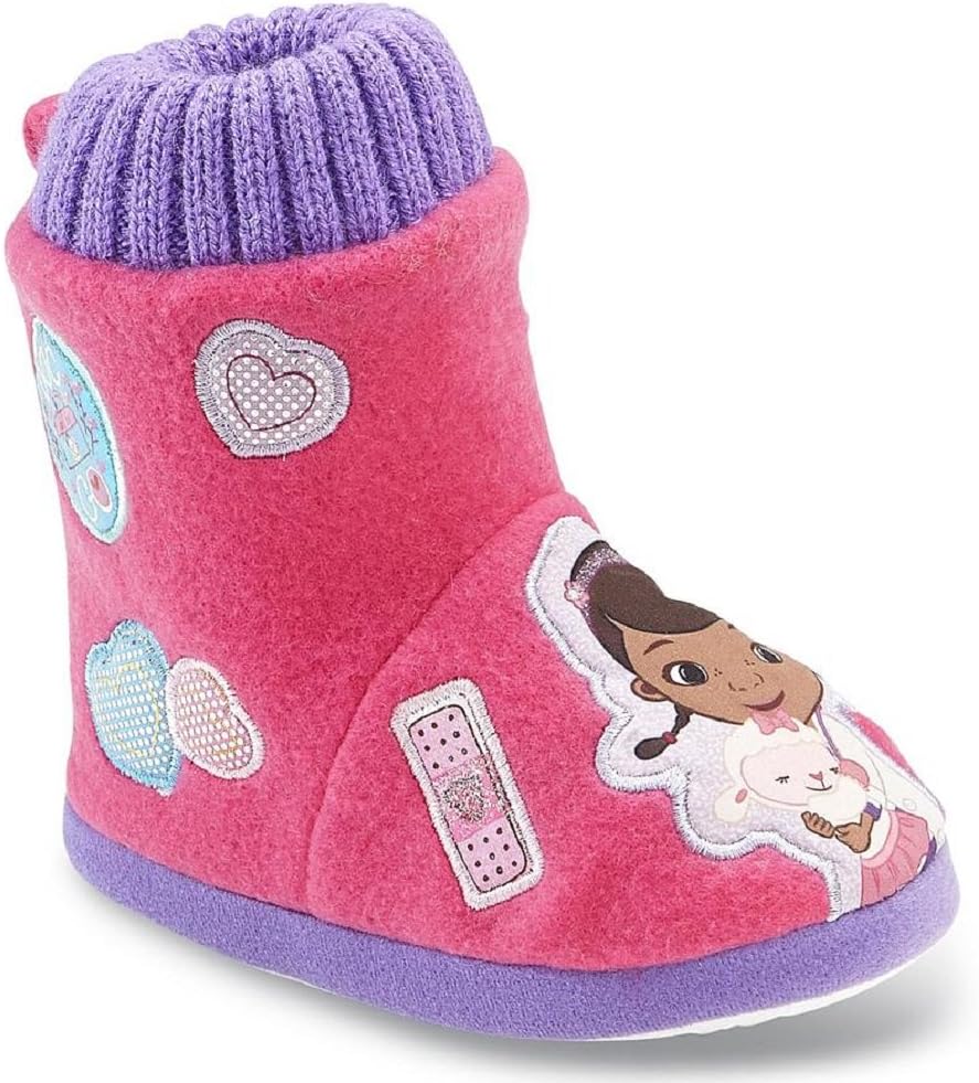 Amazon.com | Disney Girl's Doc McStuffins Slipper Booties (Small 5-6 M ...