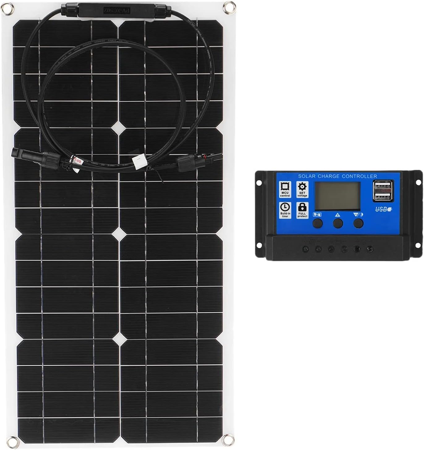 Flexible Solar Panel 25 Watt 18 Volt Monocrystalline Semi-Flexible ...