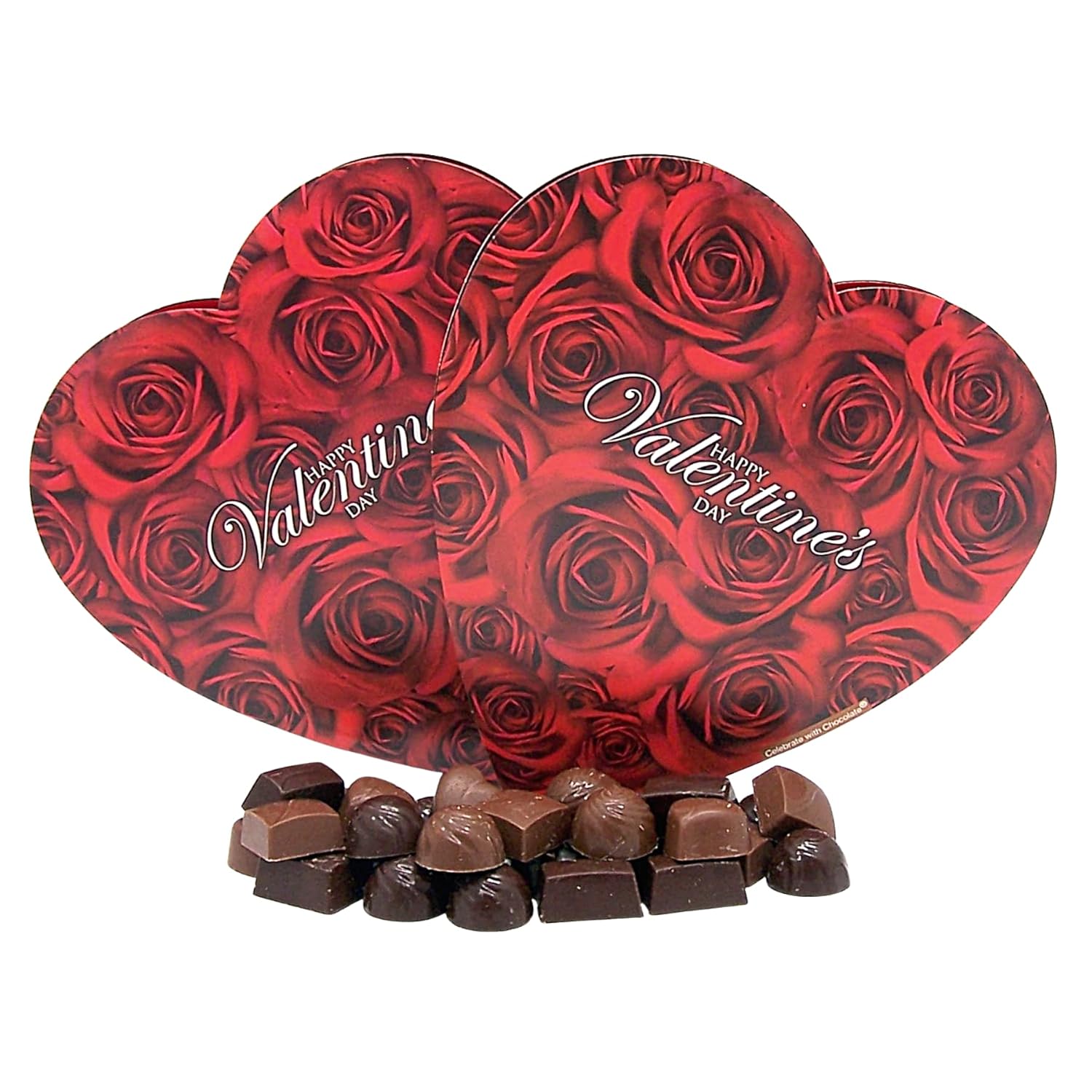Amazon.com: Valentine's Day Heart-Shaped Chocolate Box - Rose Style ...