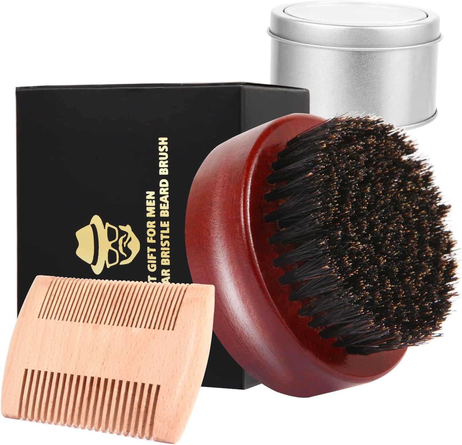 Amazon.com : Beard Brush, Boar Bristle Black Walnut Wood Beard Comb ...