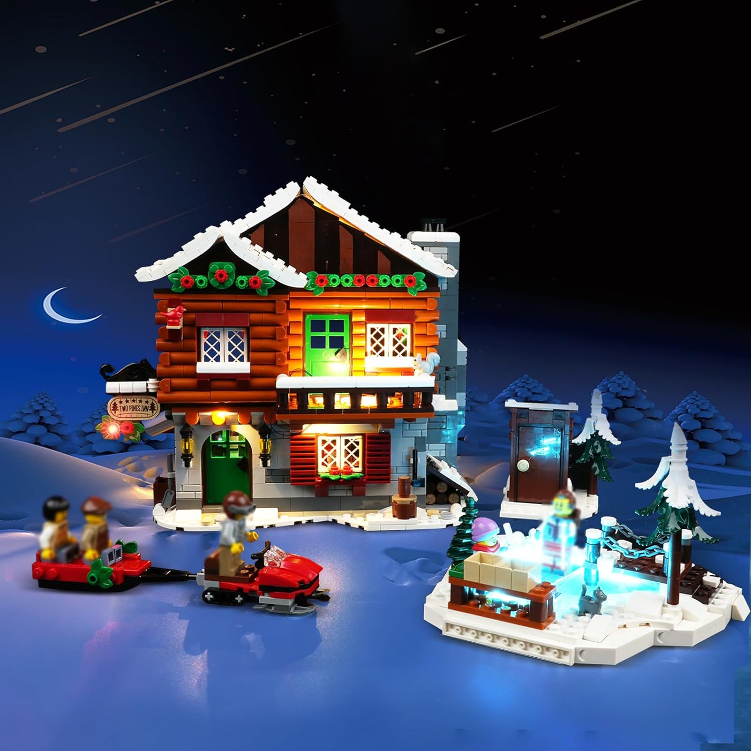Kit de iluminación LED para Lego Icons Alpine Lodge, luz LED compatible ...