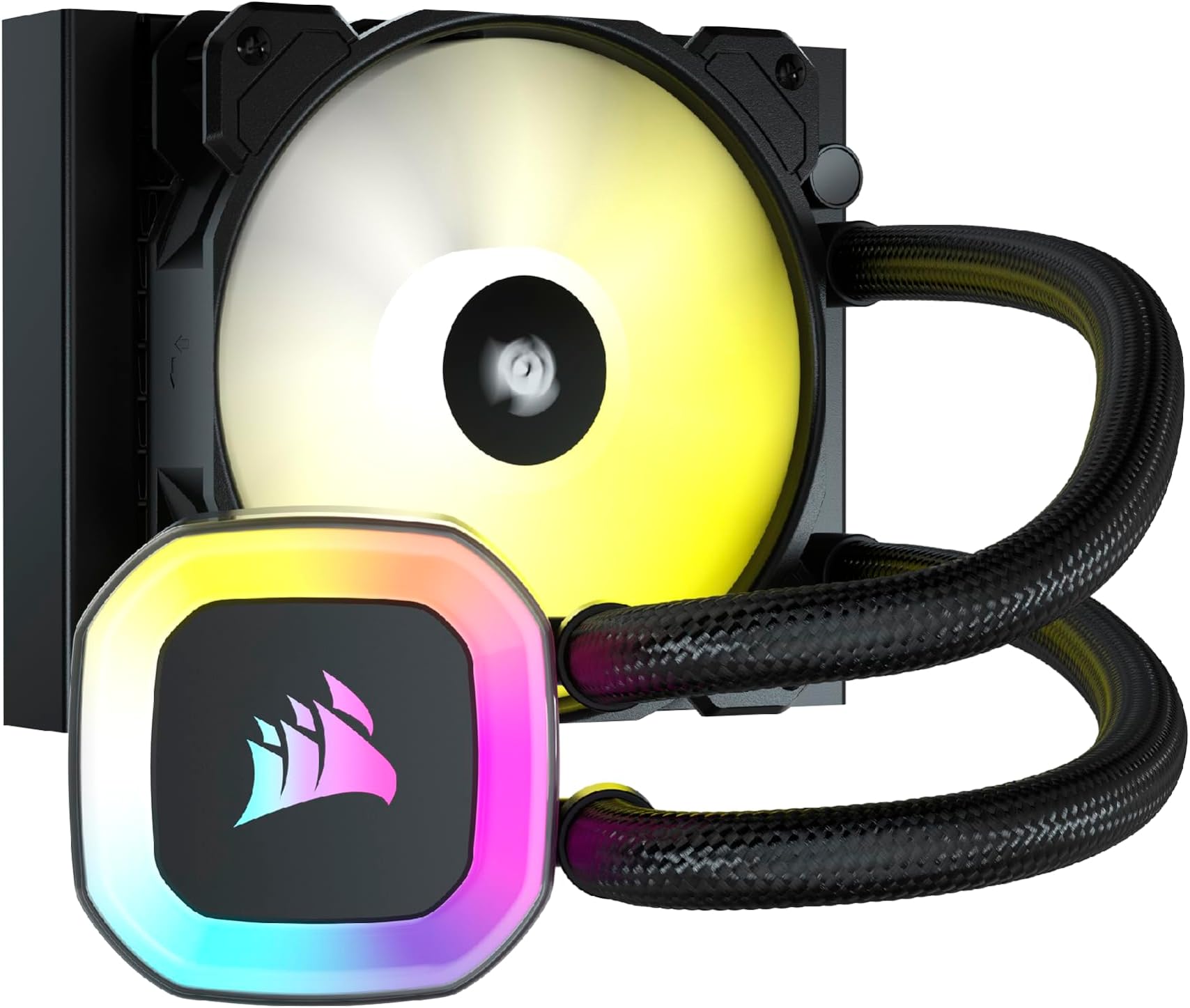 CORSAIR H100 RGB Liquid CPU Cooler - 240mm AIO - SP120 RGB Elite Fan ...