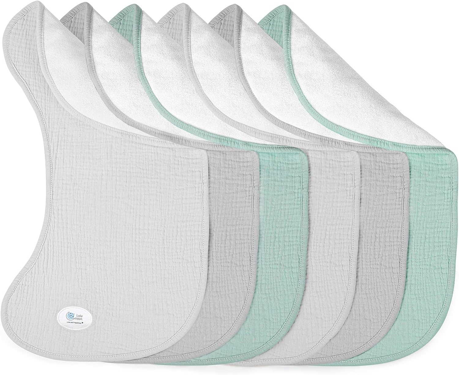 Amazon.com: lulumoon Muslin Burp Cloths Sets - Large Cotton Burping ...