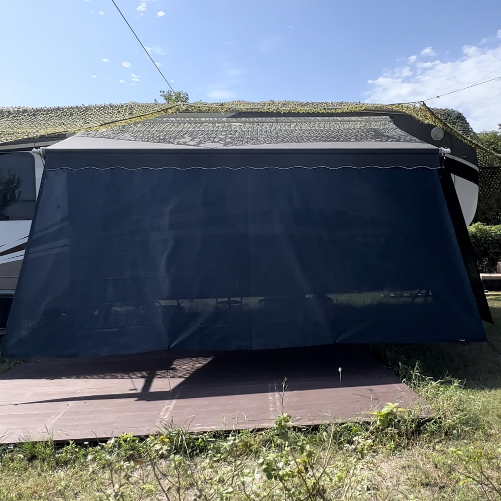 Snapklik.com : SHADEPLUS RV Awning Shade Screen Without Zipper 8x113 ...