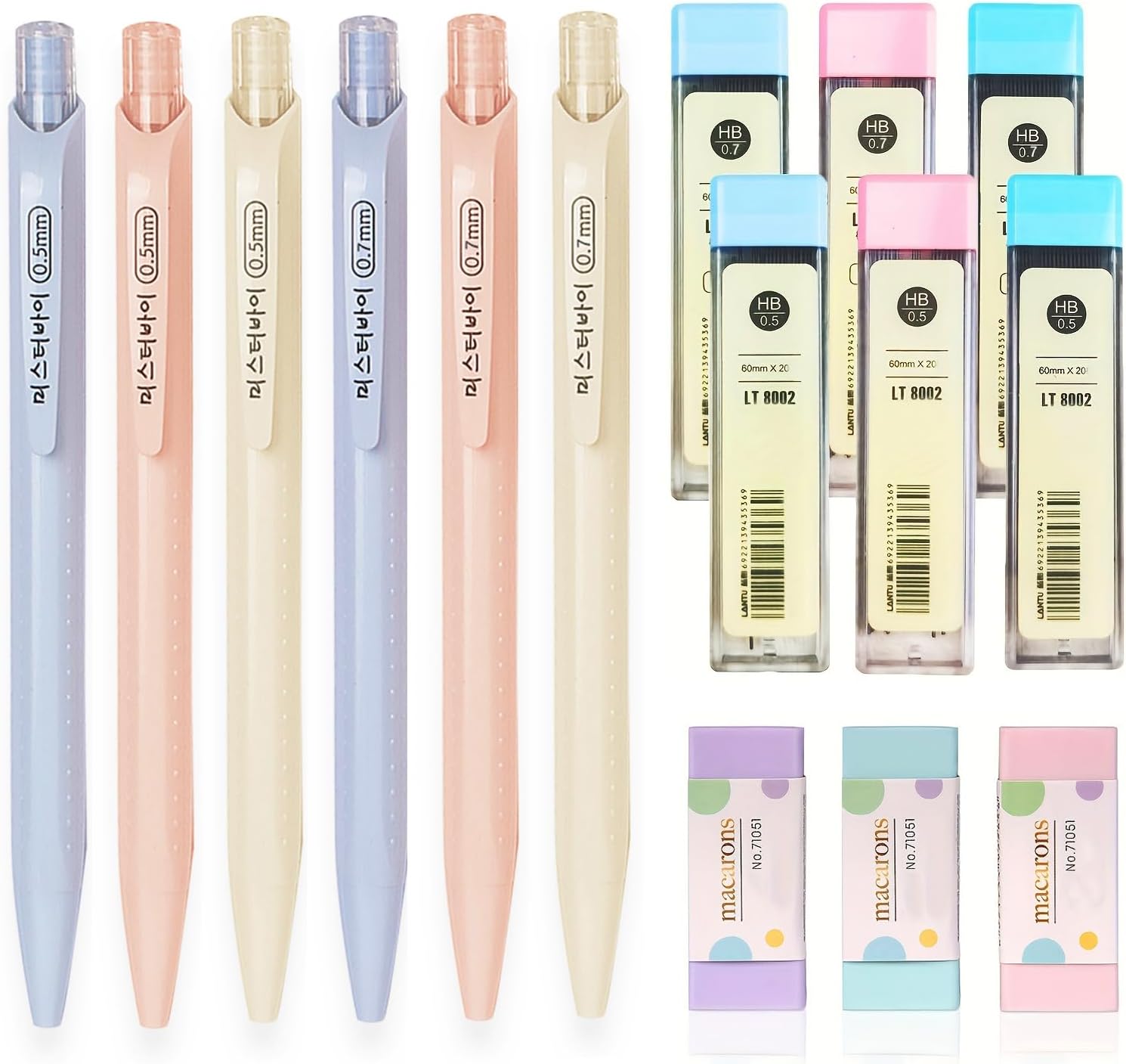 Amazon.com : ITAWIXS 6Pcs Aesthetic Mechanical Pencil Set, Pastel ...