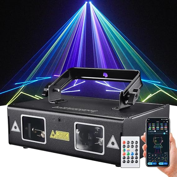 Amazon.com: DJ Laser Light with App Control, 3D Animation Stage Laser ...