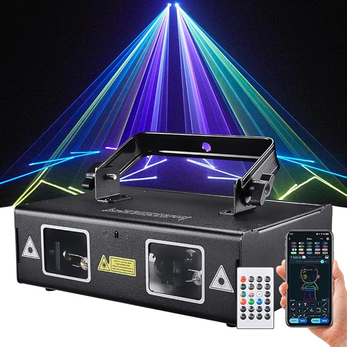 Amazon.com: DJ Laser Light with App Control, 3D Animation Stage Laser ...