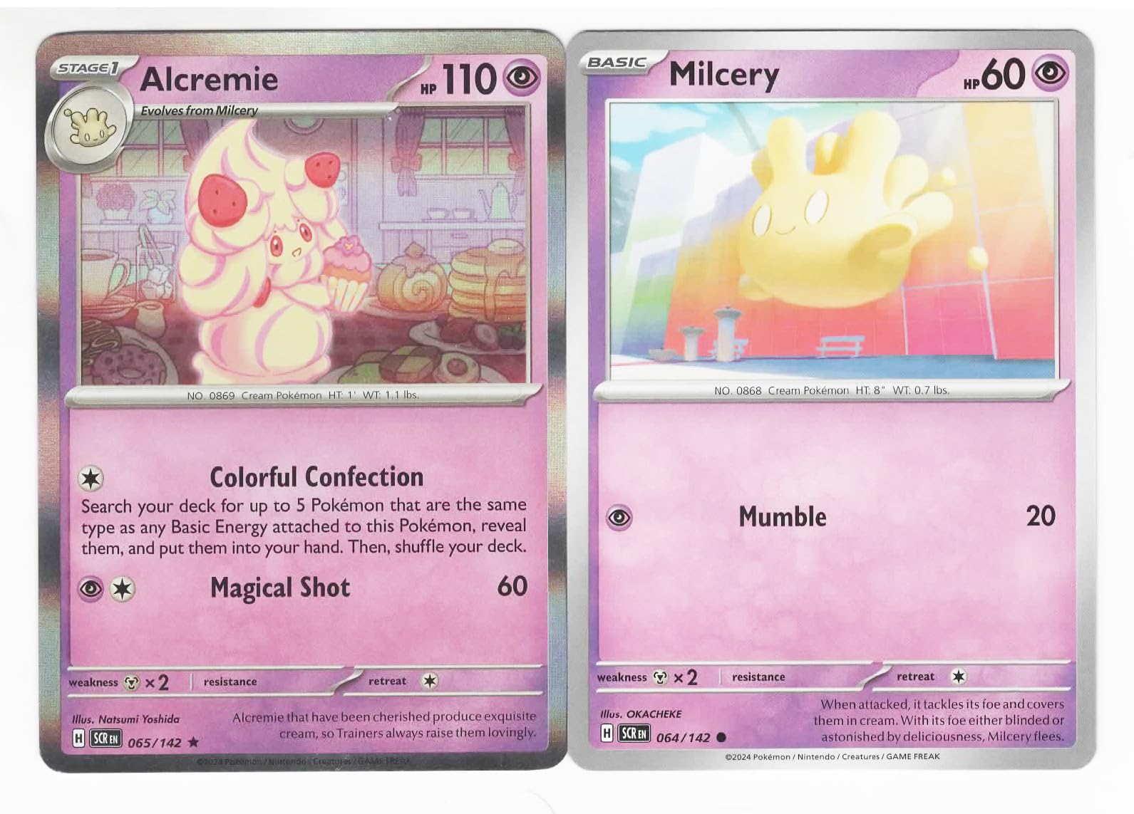 Amazon.com: Alcremie 065/142 - Stellar Crown Pokemon Card Lot - 2 Card ...