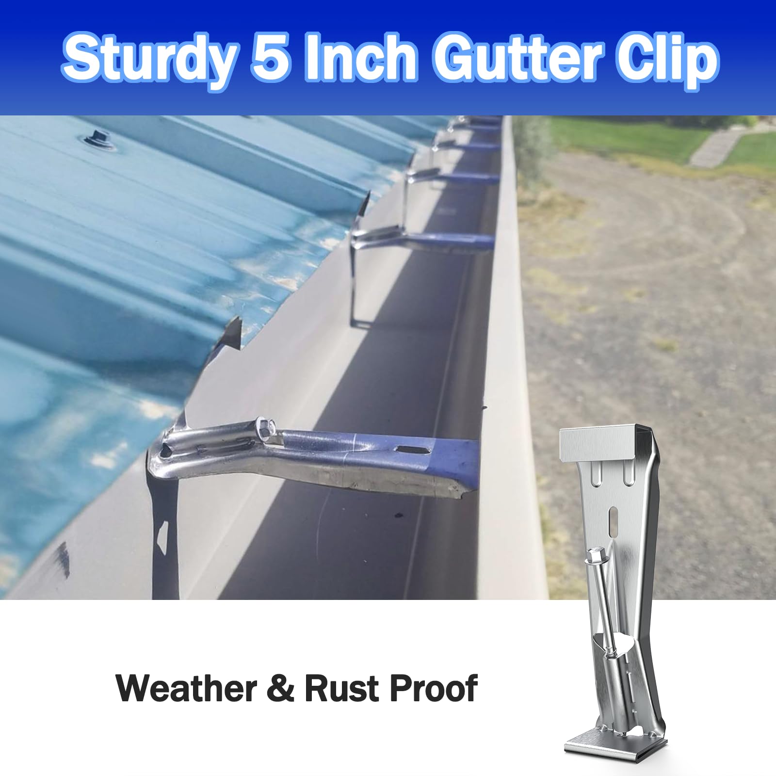Gutter Screws 100-Pack 5" Gutter Hangers With Screws - Heavy Duty ...