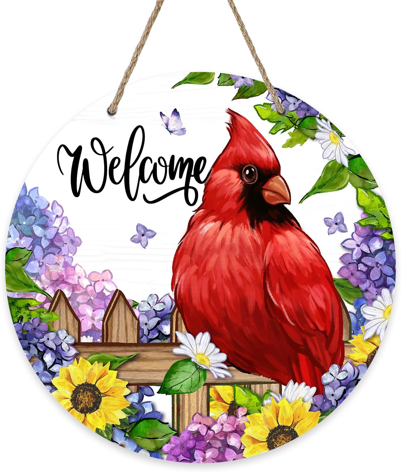 Amazon.com: Christmas Wall Decor Round Metal Tin Sign Cardinals Appear ...