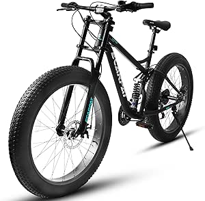 Amazon.com : Ecarpat 26/27.5 Inch Dual Full Suspension Mountain Bike ...