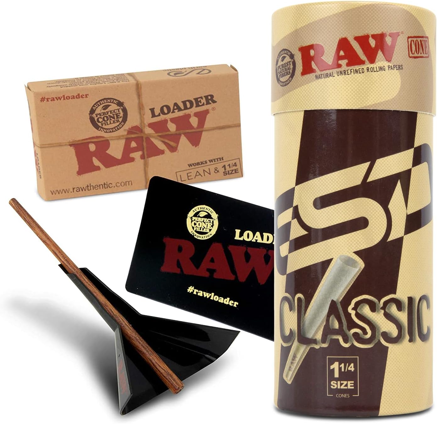 Amazon.com: RAW Classic 1-1/4 Pre-Rolled Cones | 50 Pack and Cone ...