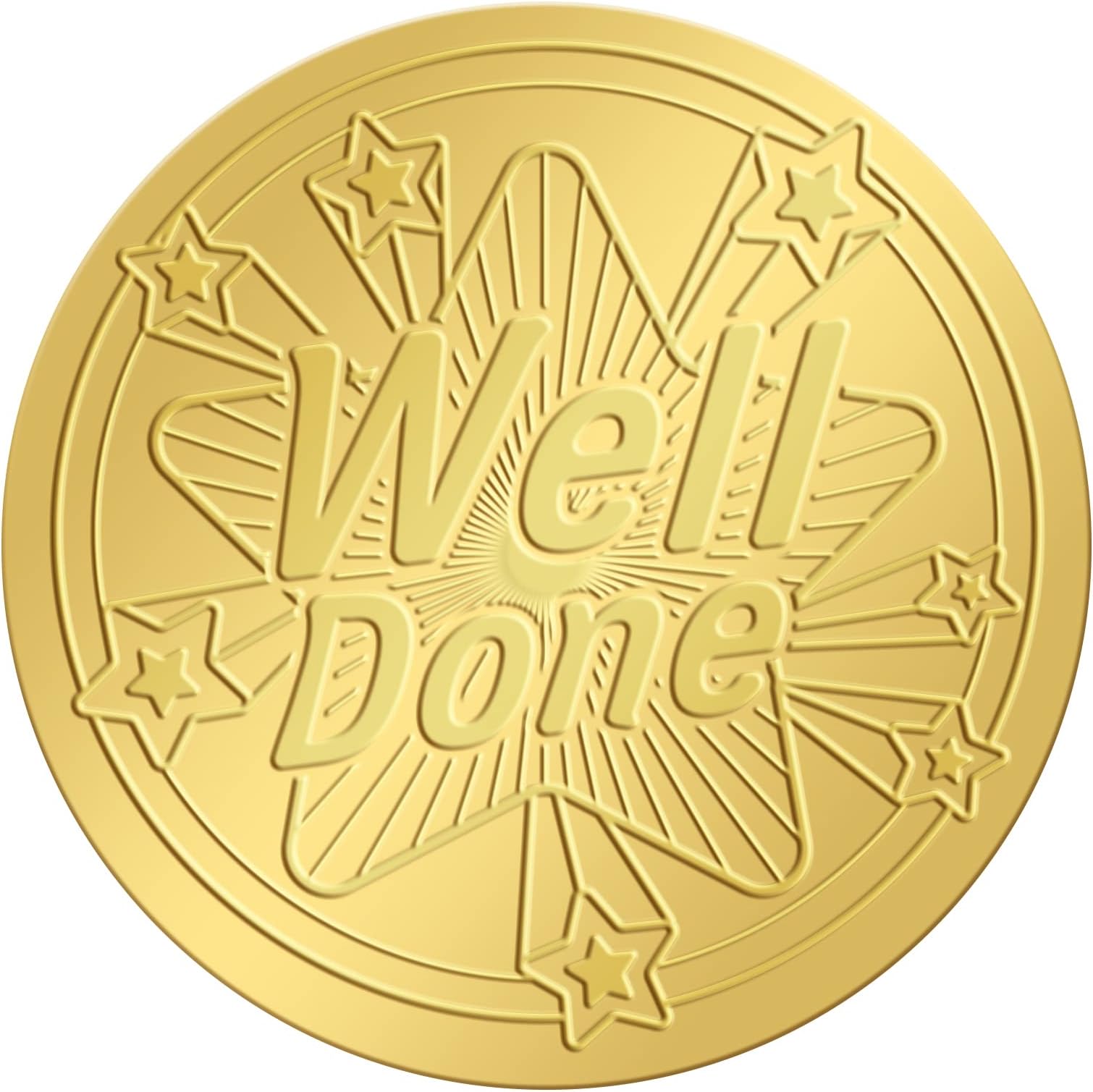 125 x GOLD Medal Sports / Award Shiny Foil Stickers. Ideal as Sports ...