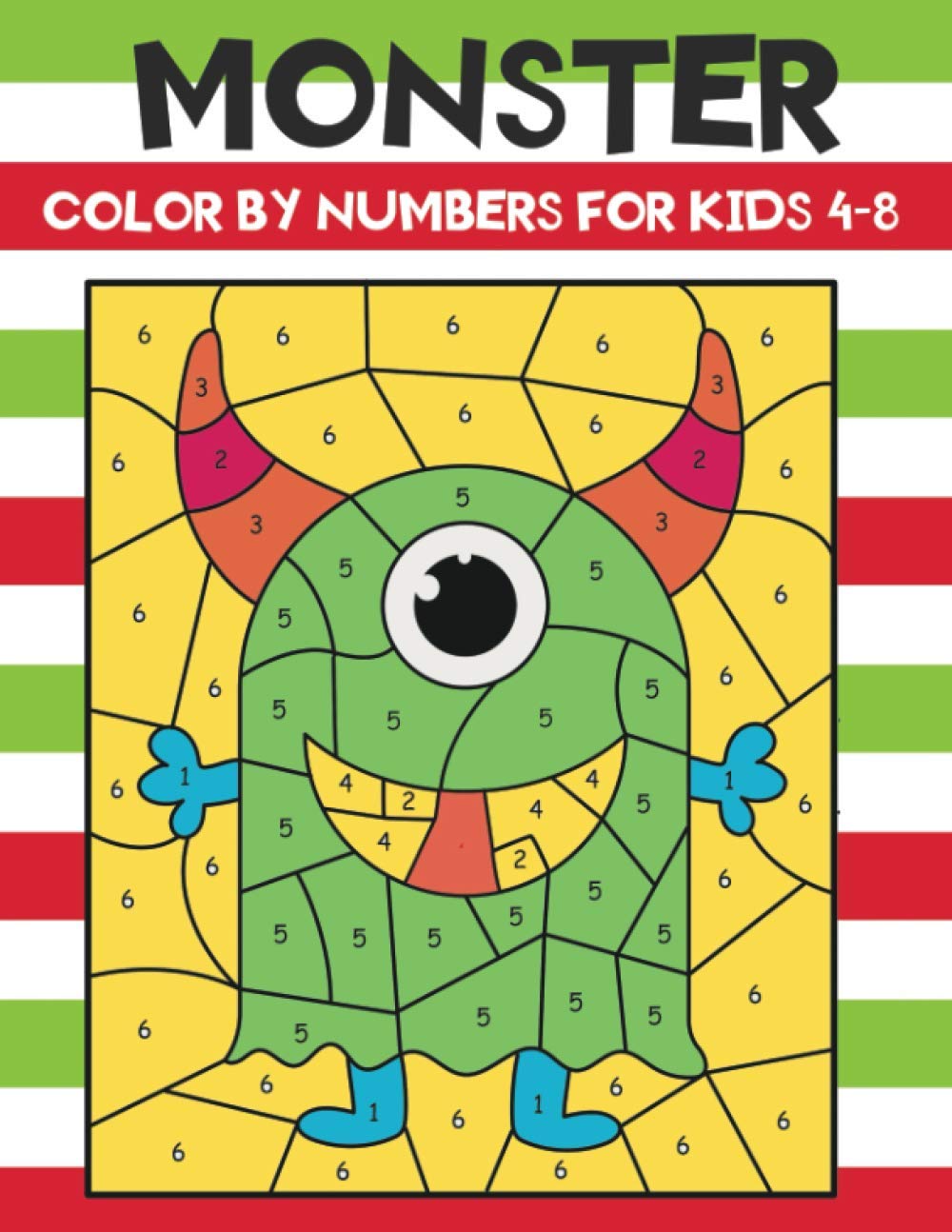 Buy monster color by numbers for kids 4-8: An amazing monster themed ...