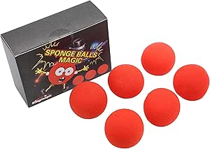 Amazon.com: AIMOFAMAG 6pcs Red Magic Soft Sponge Ball Magic Tricks ...
