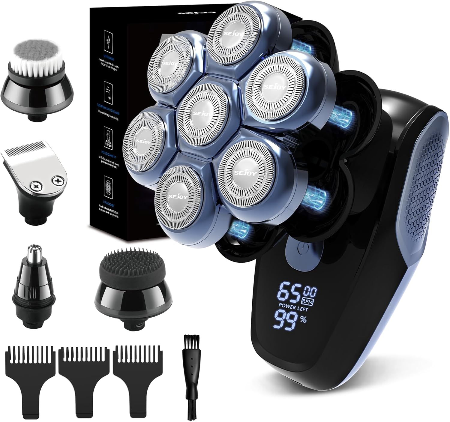 Head Shavers for Bald Men, Detachable 7D Electric Razor, IPX7 ...