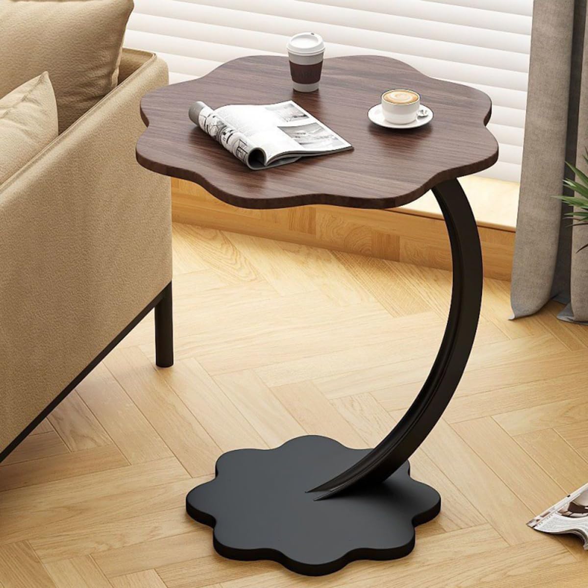 BSTMOME Side Table, End Table C-shaped Support, Sofa Arm End Side Table ...
