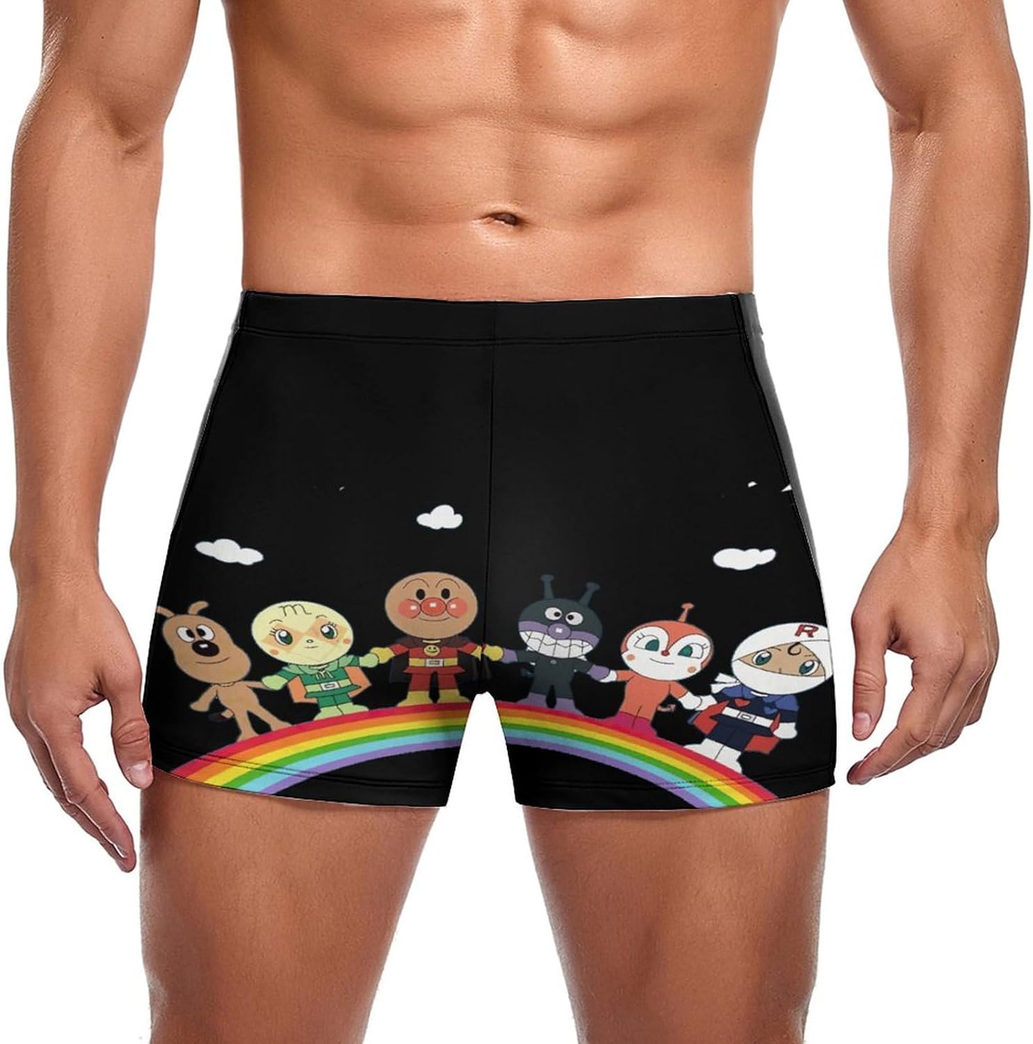 Amazon.co.jp: [KrHino] アンパンマン 水着 メンズ スイムパンツ 水泳 半ズボン サーフトランクス 海水パンツ ...