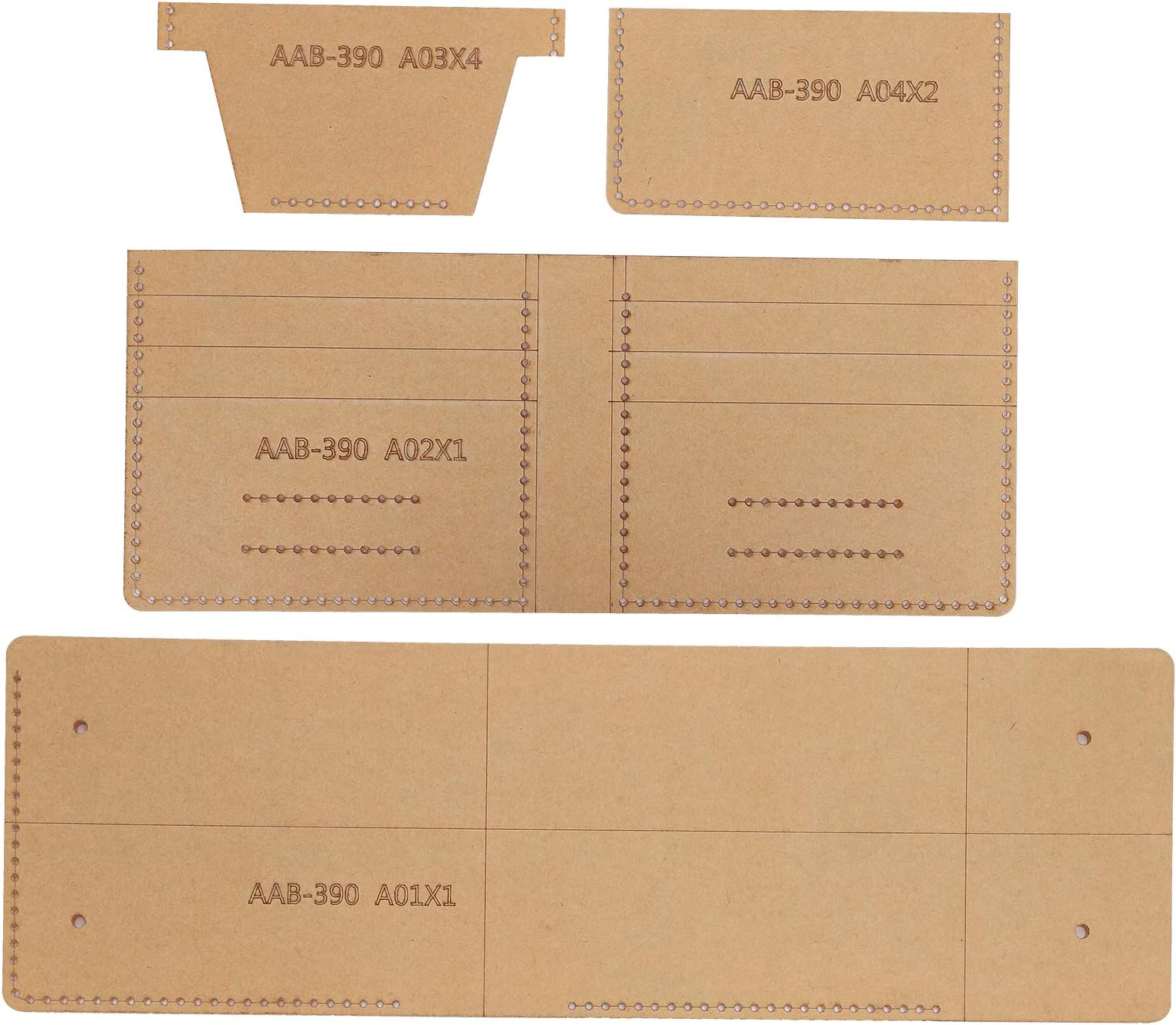 SMTHOME 13X Clear Acrylic Wallet Pattern Stencil Template Drawings Set ...