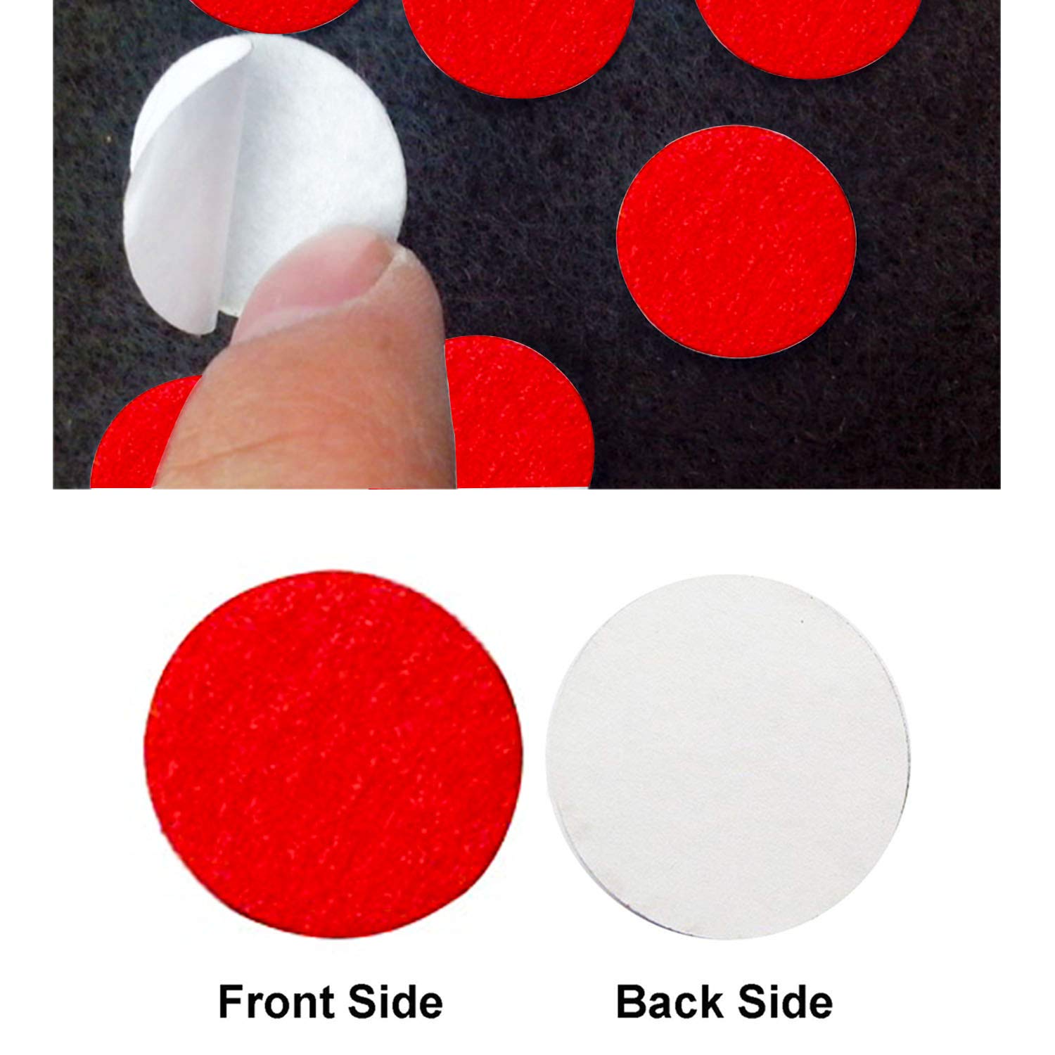 Snapklik.com : tBesme Adhesive Felt Circles 1 Inch Red Felt Circles ...
