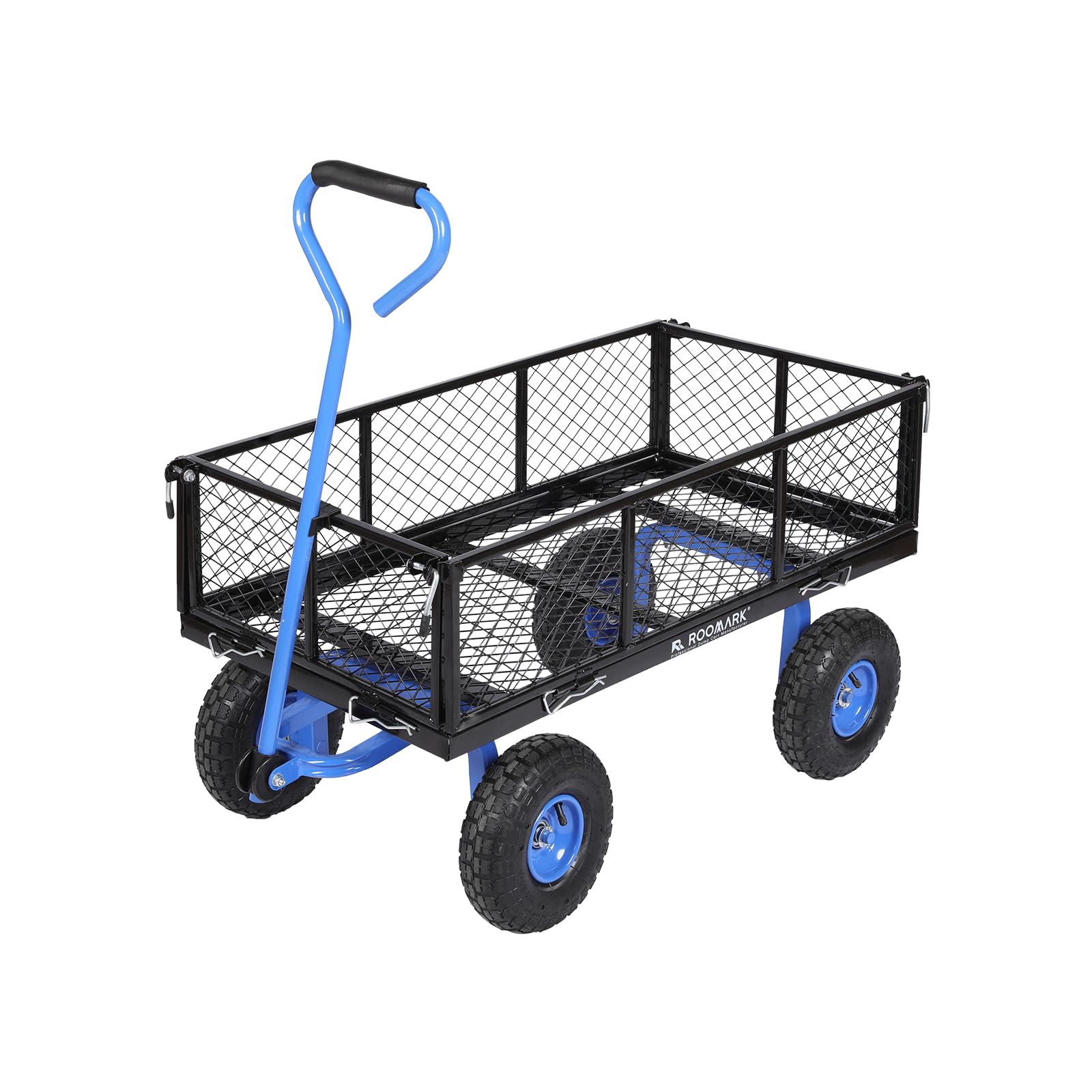 Snapklik.com : Roomark Mesh Steel Garden Cart, Heavy Duty 900 Lbs Capacity