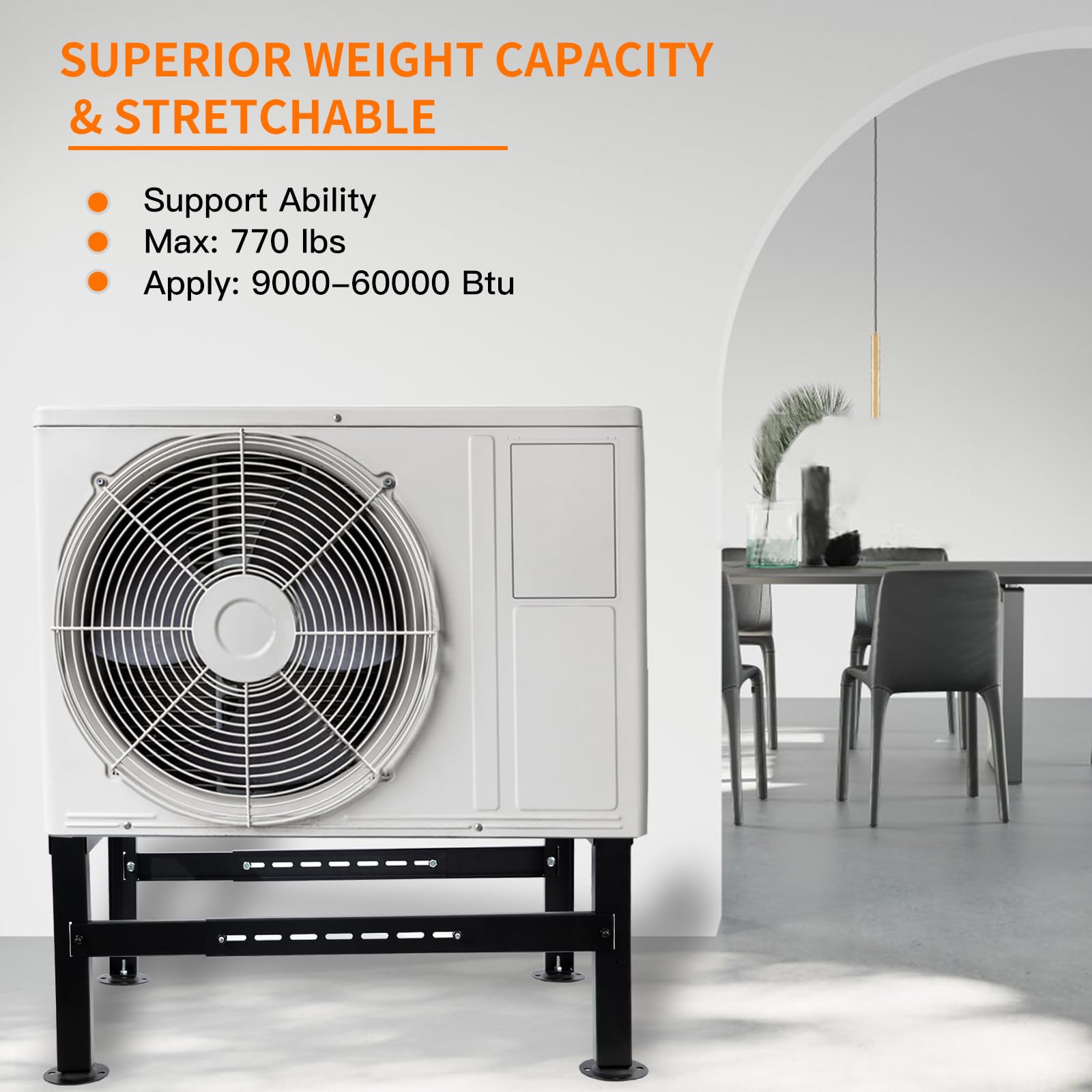 Snapklik.com : Upgraded Frosted Mini Split Ground Stand For 9000-60000 ...