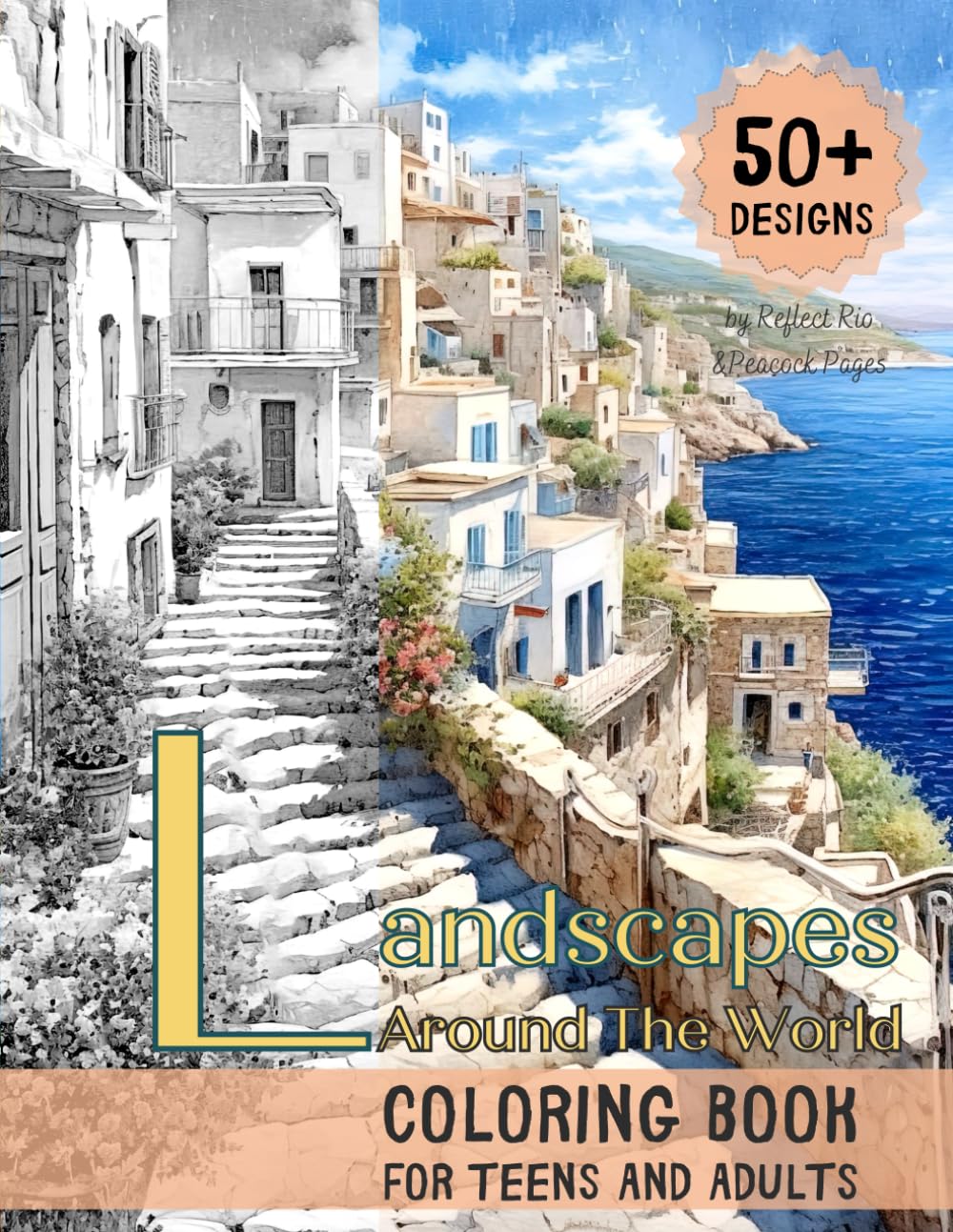 Amazon.com: Landscapes around the World Coloring Book: Beautiful ...