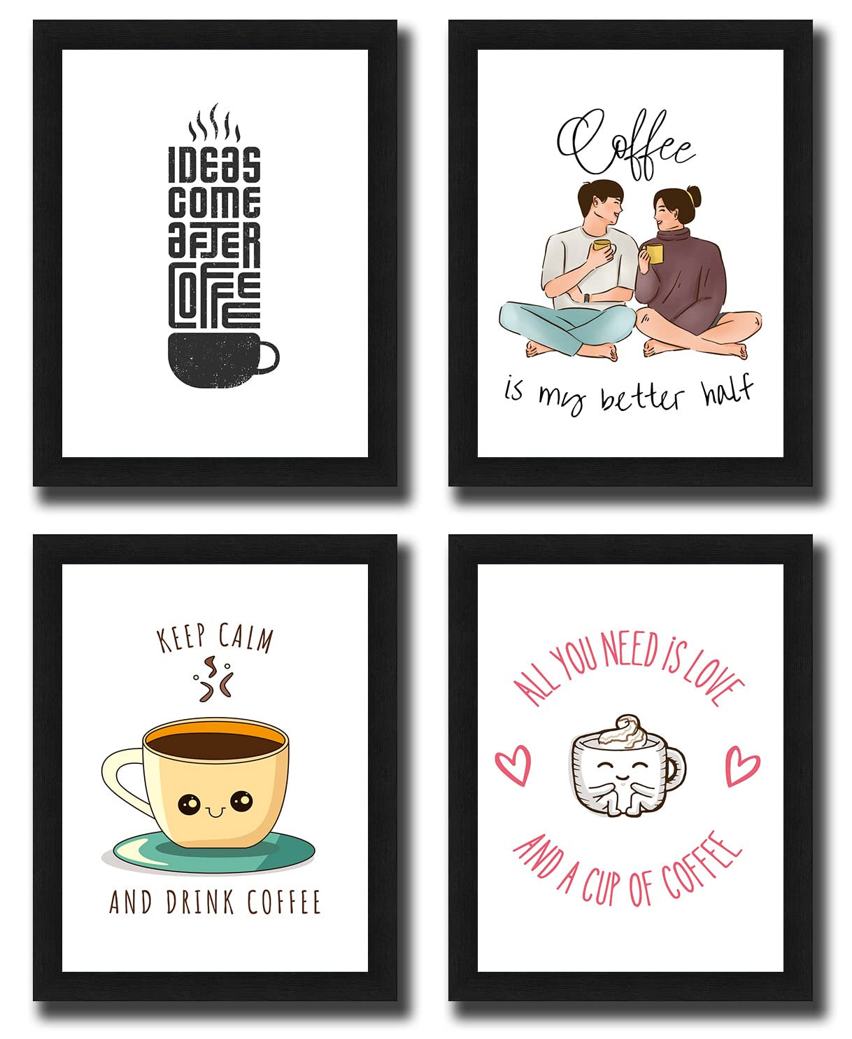Interio Crafts Humorous Coffee Quotes for Cafe Wall Decor, Coffee ...