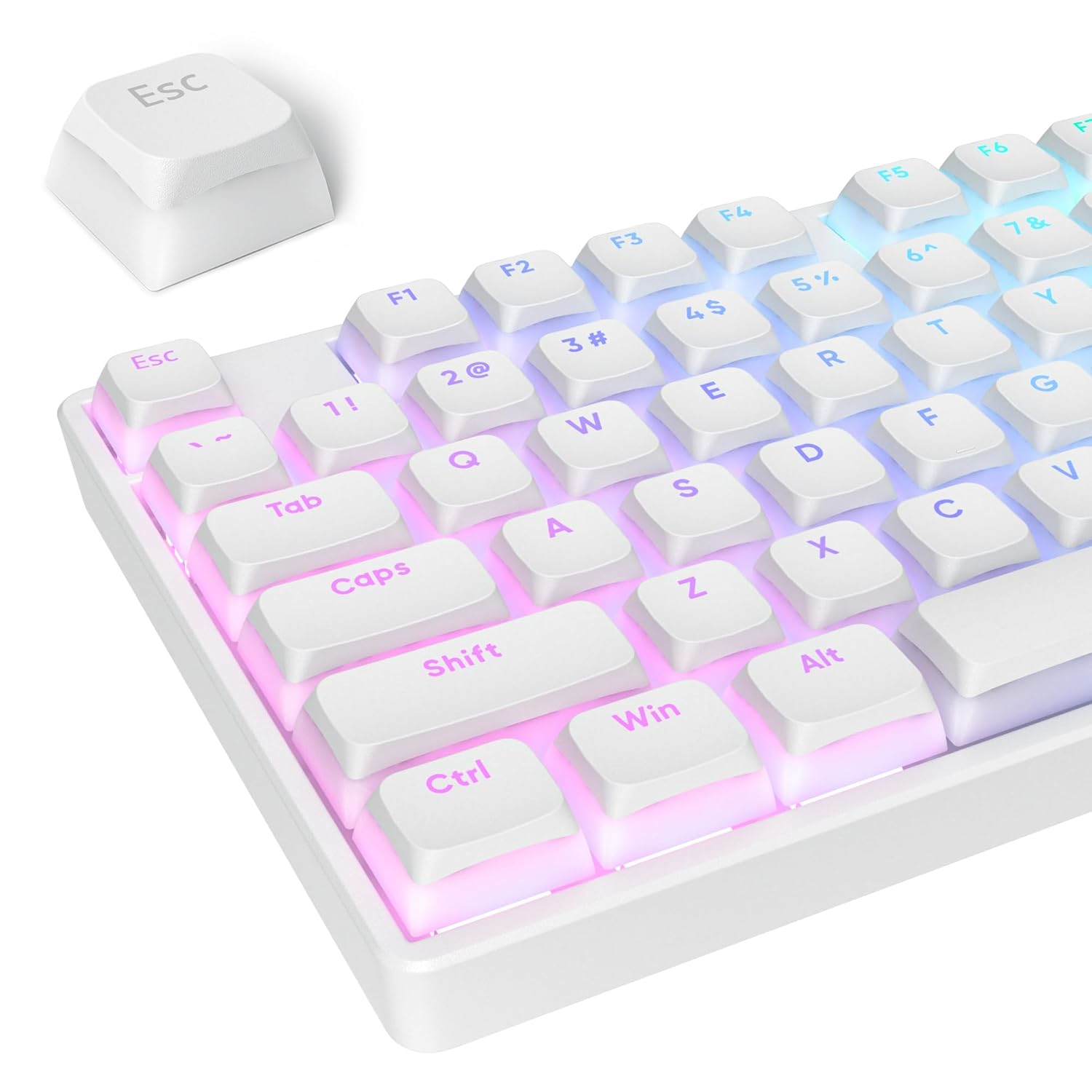 surmen Pudding Keycaps PBT Double Shot Keycaps XDA Profile for Cherry ...
