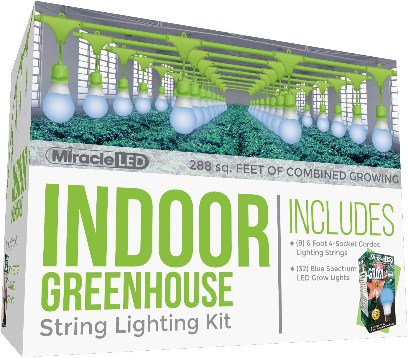 Amazon.com: Miracle LED 4-Socket 6ft Corded Indoor Greenhouse Kit with ...