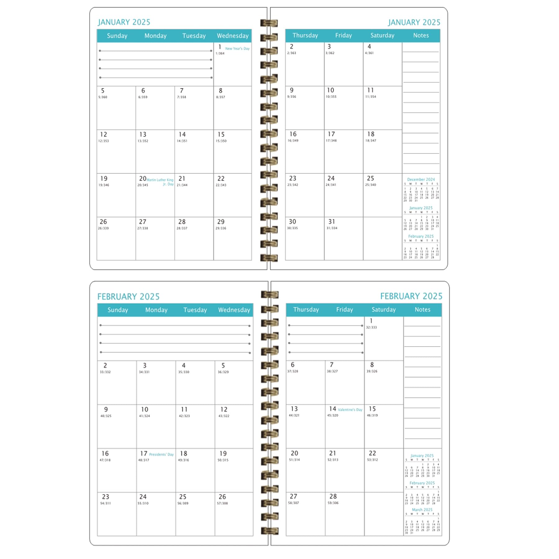 Monthly Planners 5 Year - 60 Month Calendar With Tabs & Inner Pocket ...