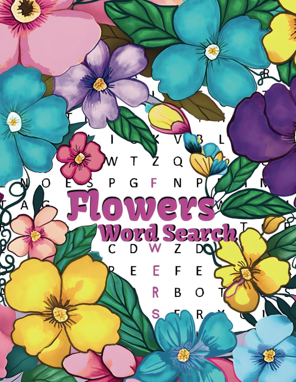 Flowers Word Search: Beautiful Spring Flowers Garden Word Search for ...