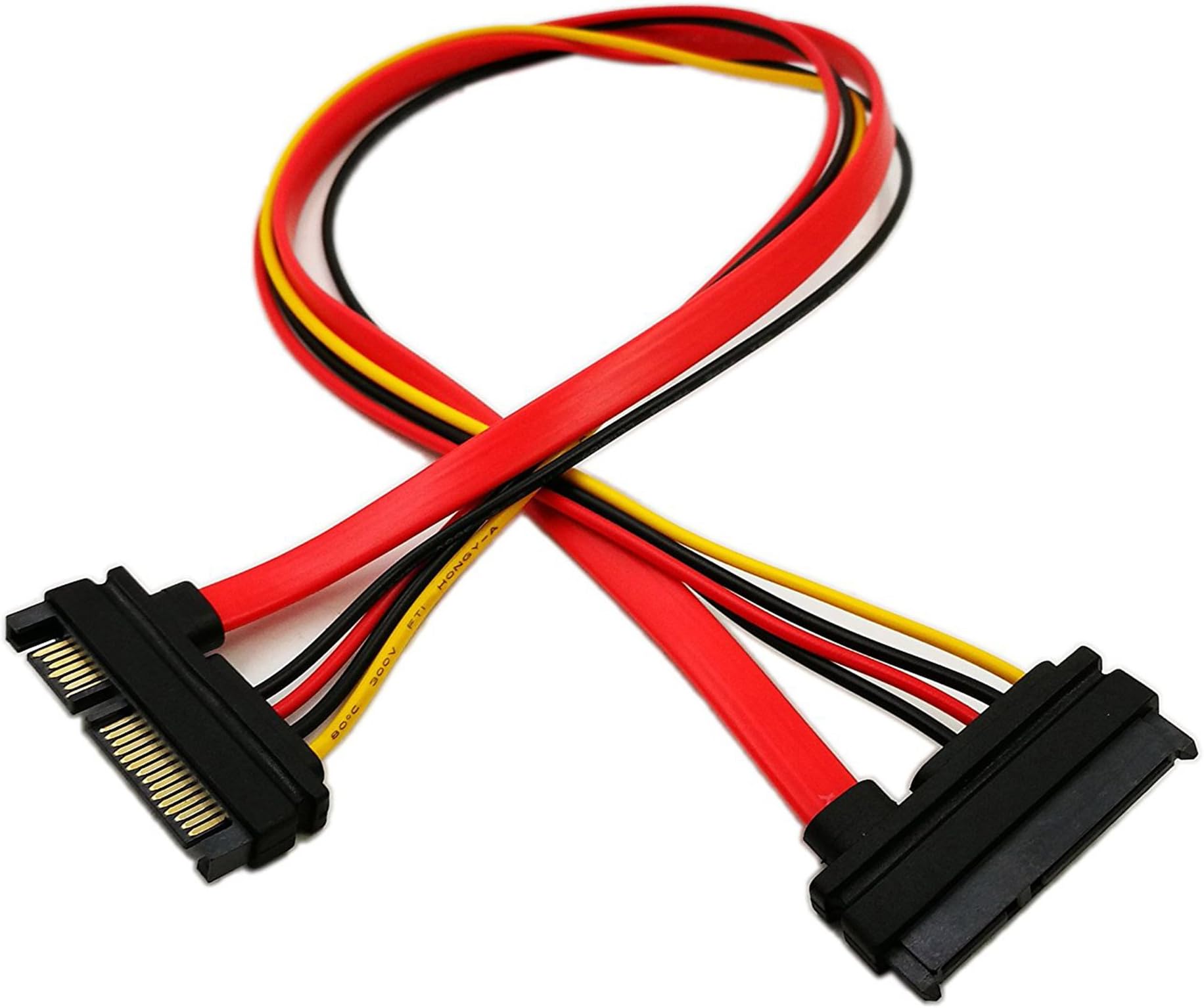 zdyCGTime 22-pin (7+15) Sata Male to Female Data and Power Combo ...