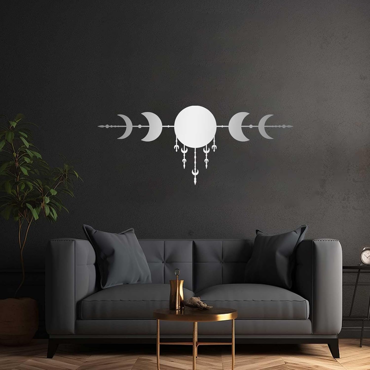 Amazon.com: Metal Moon Phase Wall Decor, Moon Phase Wall Art, Metal ...