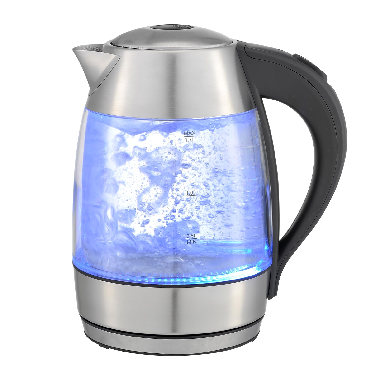 Kitchen Couture Cool-Touch LED Glass Kettle 1.7L - Rapid Boiling, Dual ...