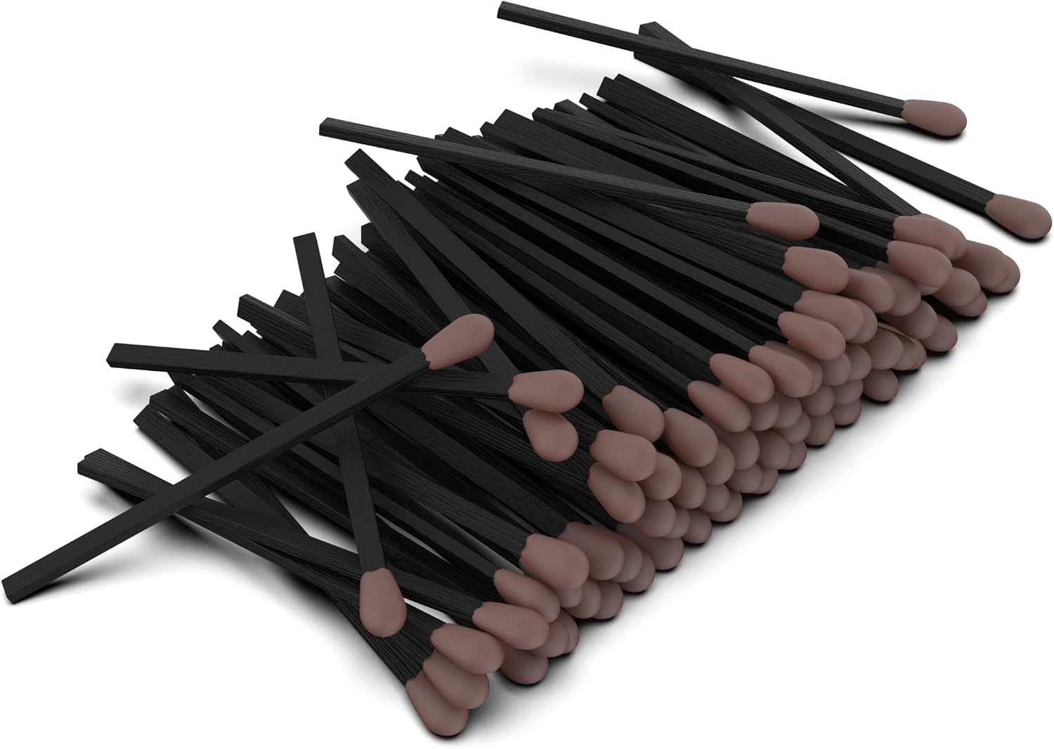 Amazon.com: ZIKANI Black Stick Brown Tip Fancy Matches 4" Inch Match ...