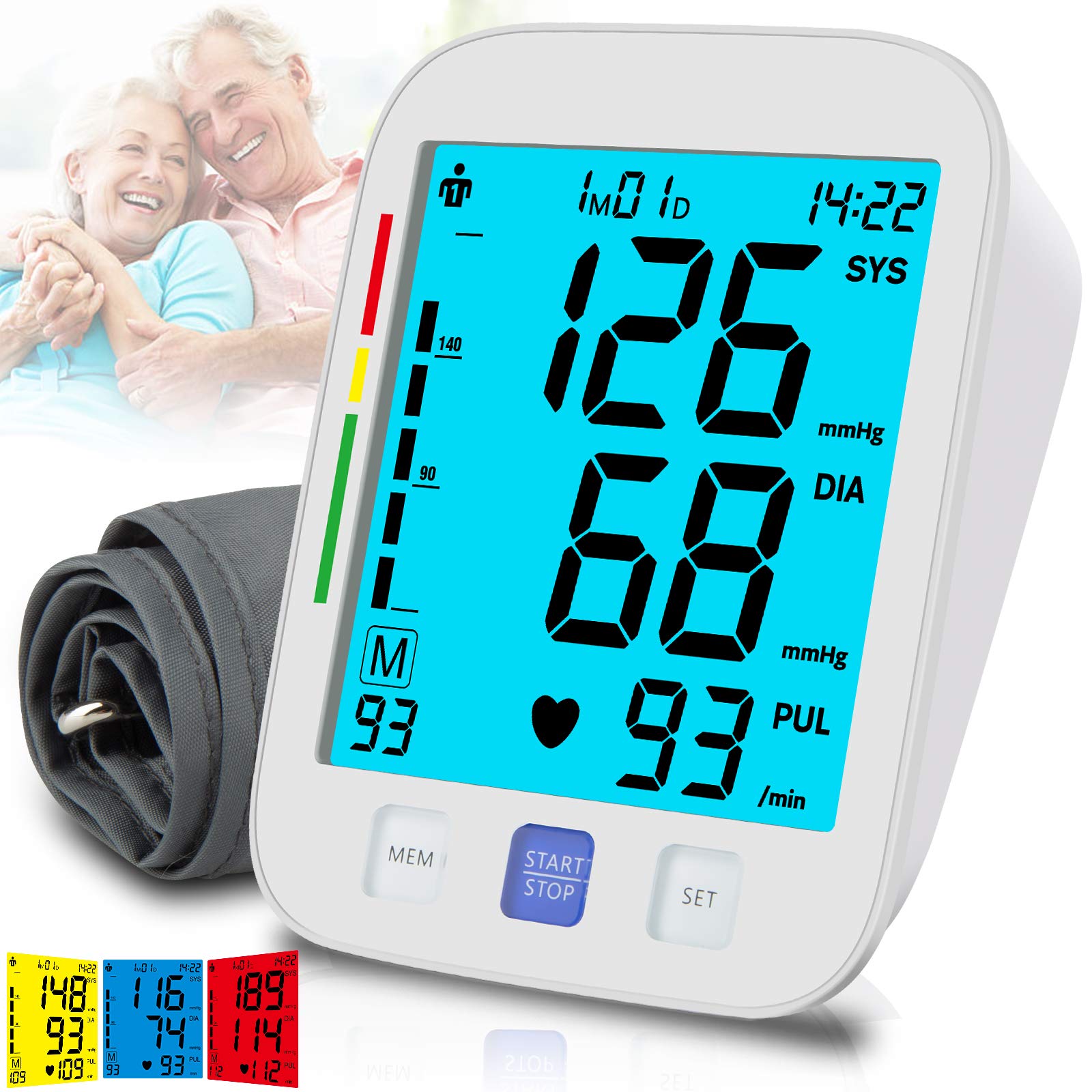 Buy FOJOC Blood Pressure Monitor, Digital BP Cuff Upper Arm Automatic ...