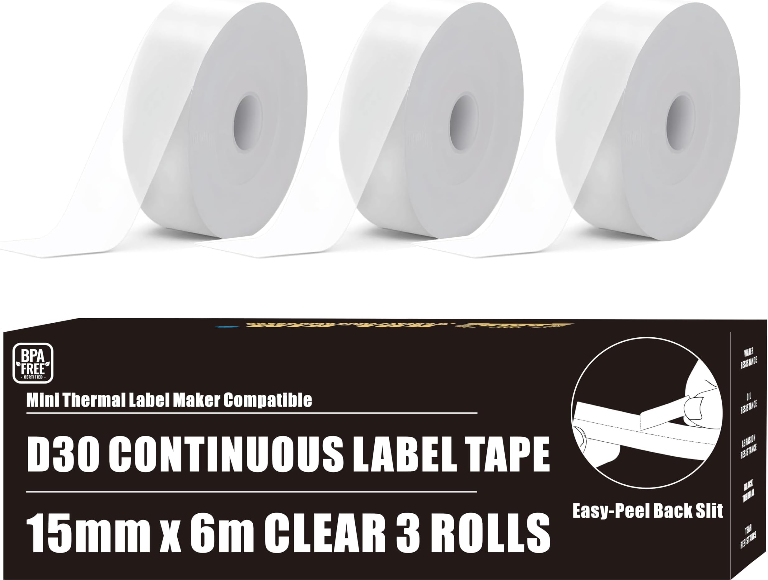 Amazon.com: D30 Labels, Thermal Label Paper Replacement for Phomemo D30 ...